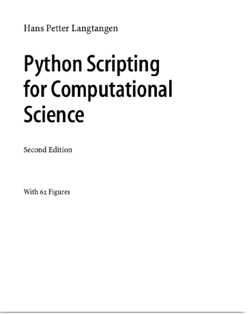 Python Scripting for Computational Science (2nd Edition)